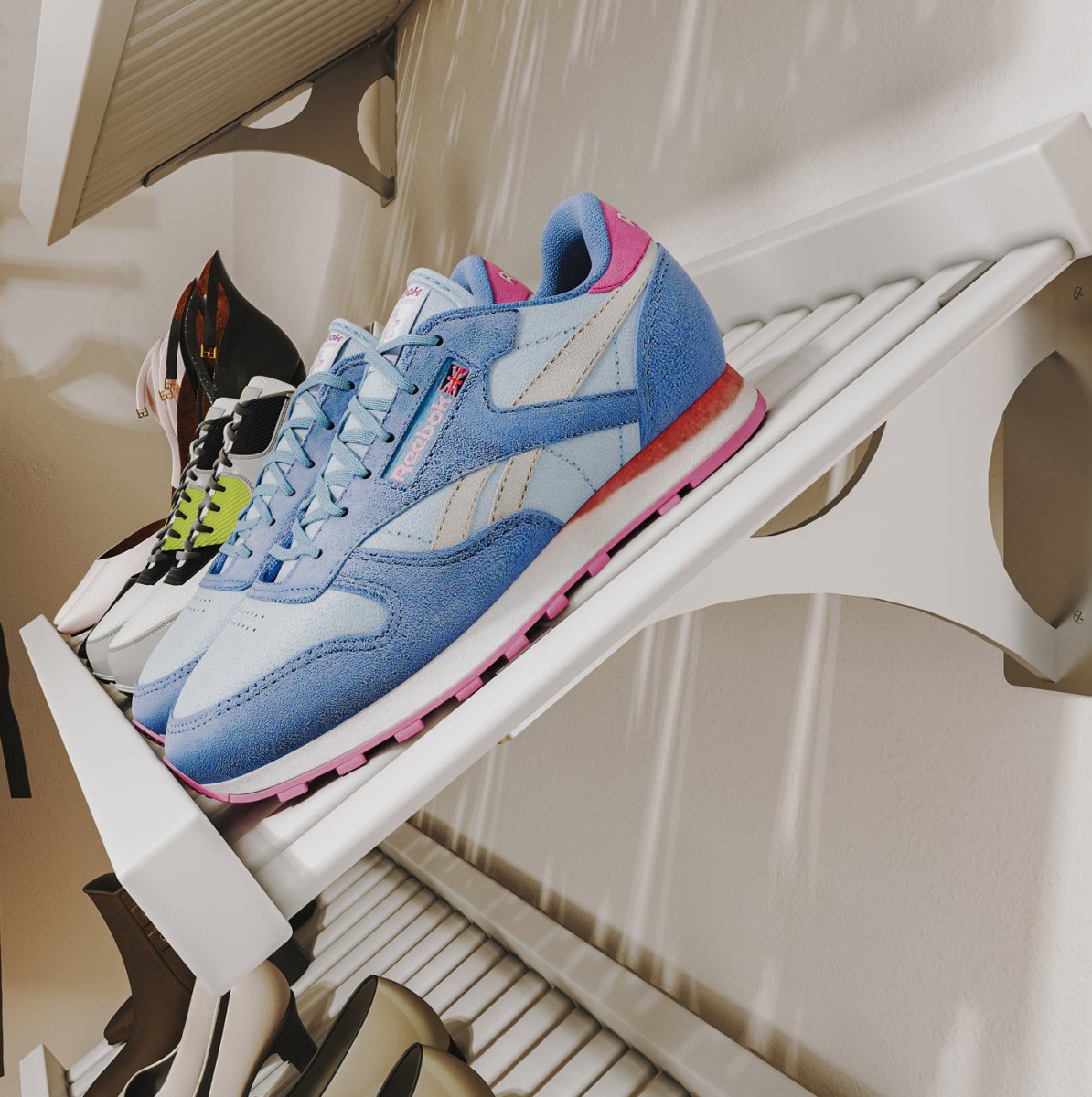 Angled Shoe Shelf Brackets | Satin Nickel Metal | John Louis Home