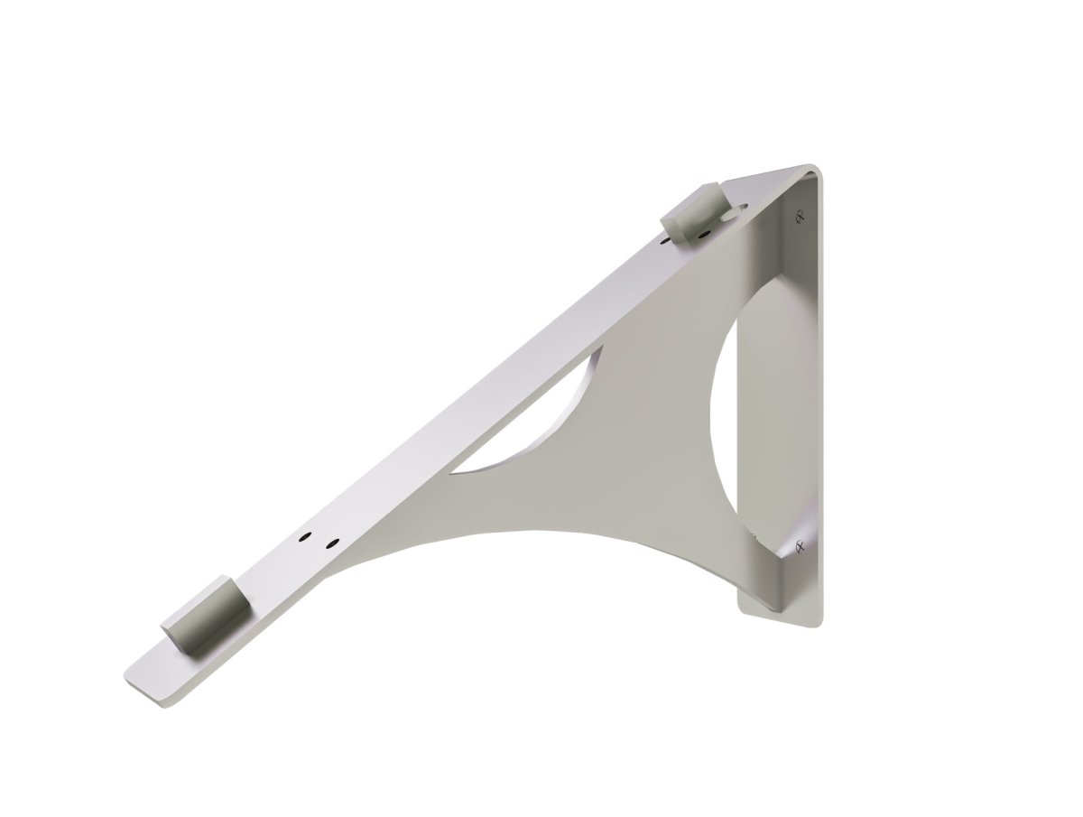 Angled Shoe Shelf Brackets | Satin Nickel Metal | John Louis Home
