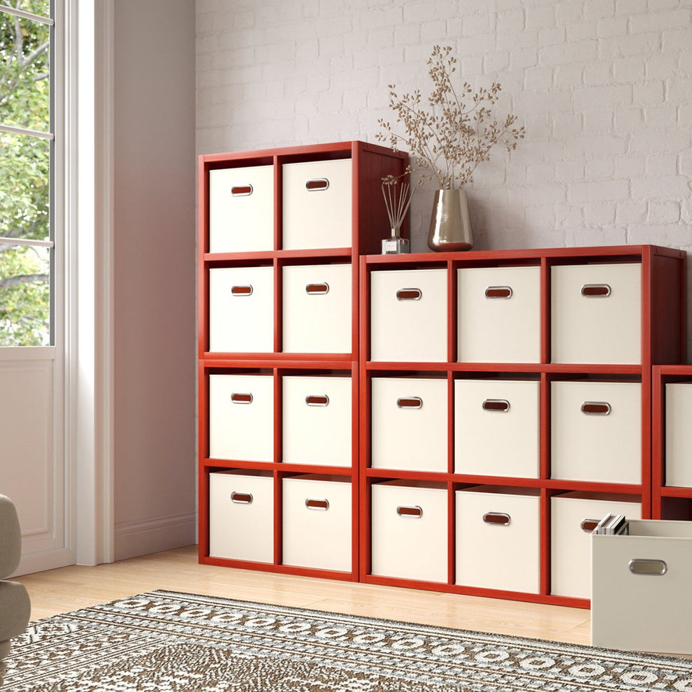 4-Cube Solid Wood Organizer | Modular Stackable Storage – John Louis Home