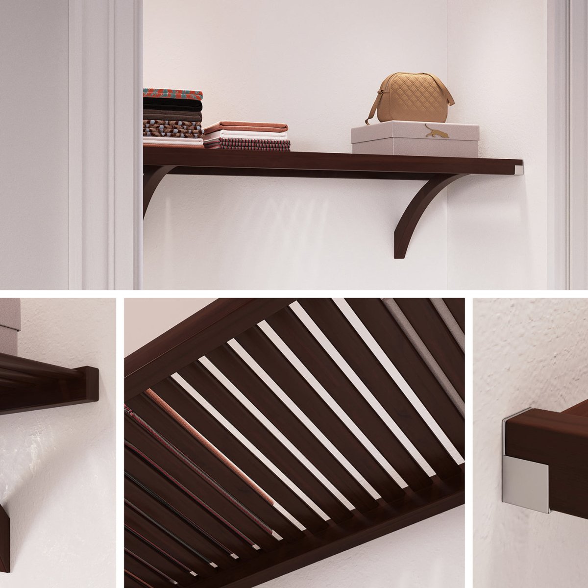 Closet Shelving: 4ft Shelf Kit - Closet, Pantry, Laundry