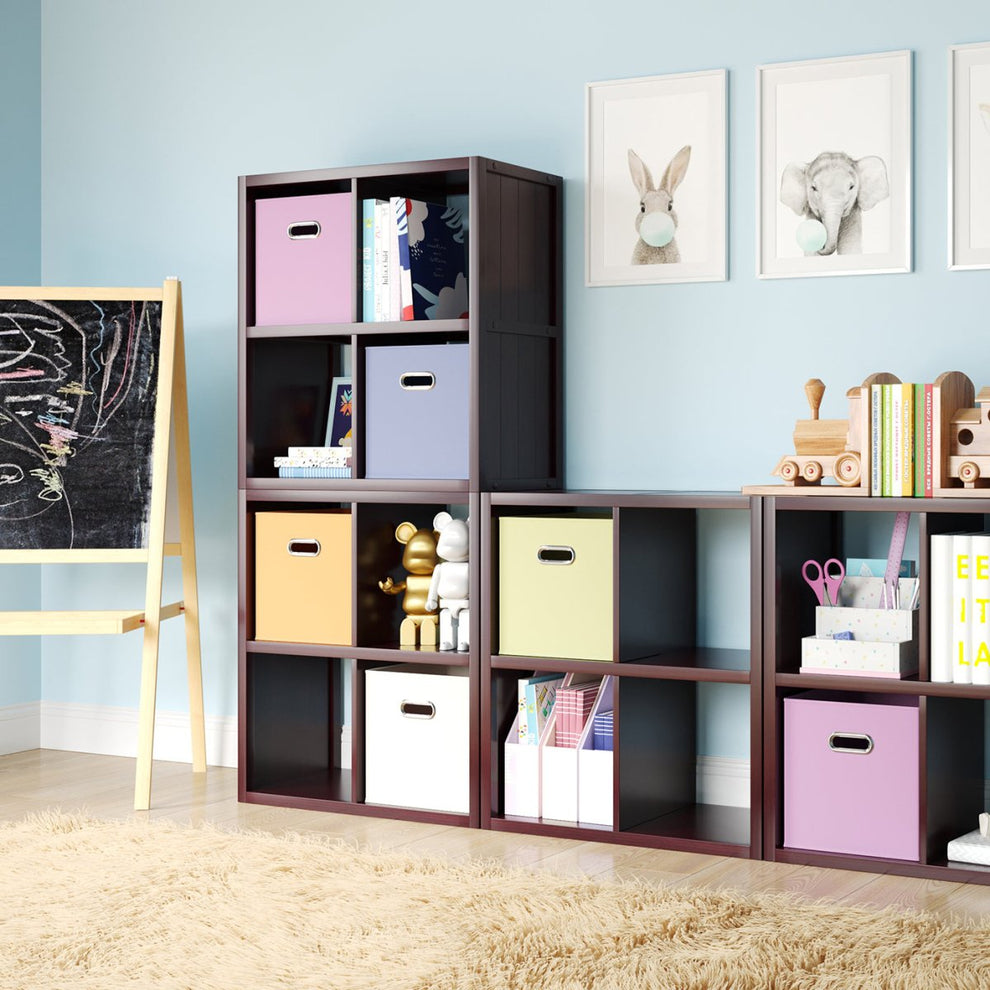 Solid Wood 4-Cube Tall Organizer | Vertical or Horizontal – John Louis Home