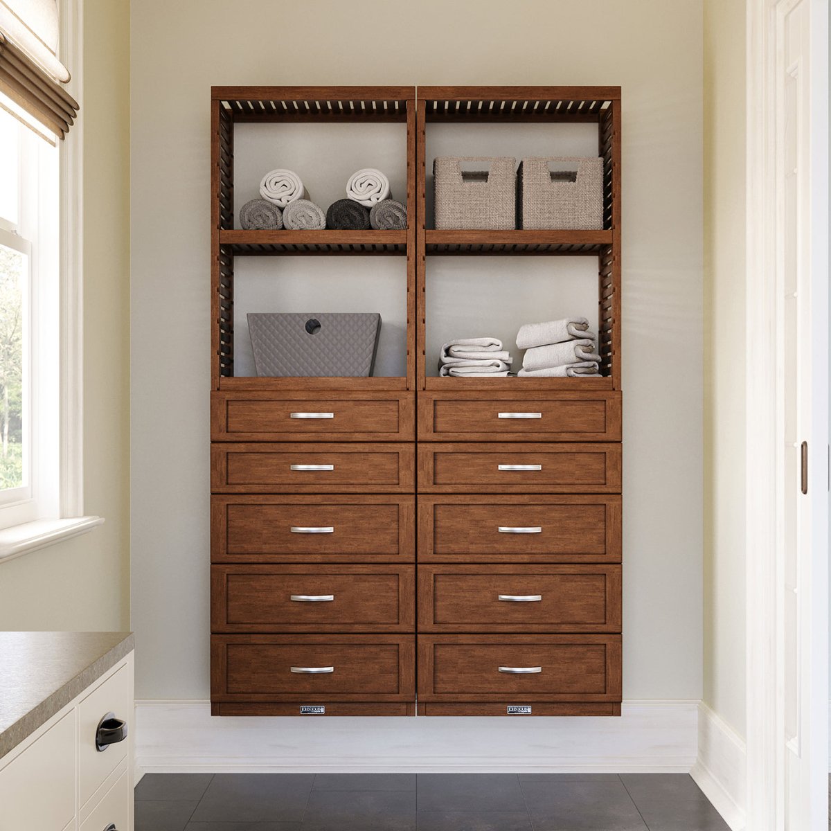 5-Drawer Shaker Solid Wood Closet Tower | Timeless Built-In – John ...