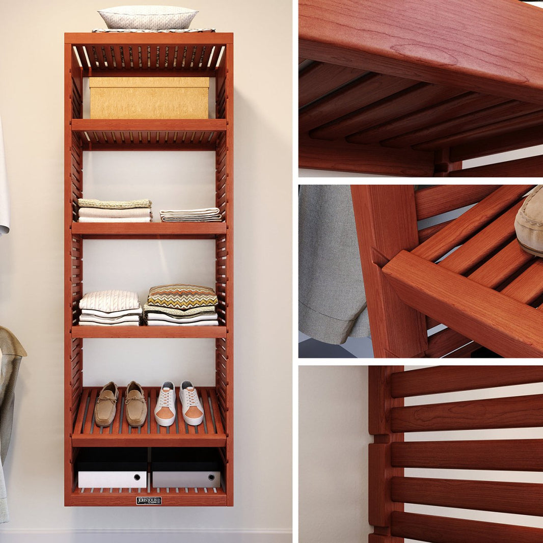 Closet Storage Towers | Solid Wood | Modular Shelf Units