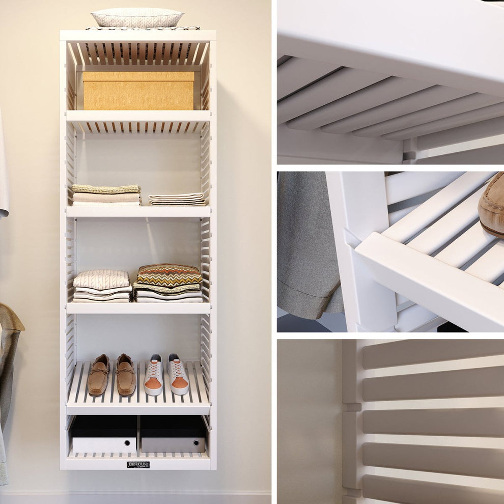 Solid Wood Open Shelving Tower | Multi-Room Storage