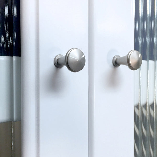 Solid Wood Glass Tower Doors | Fluted Glass | John Louis Home